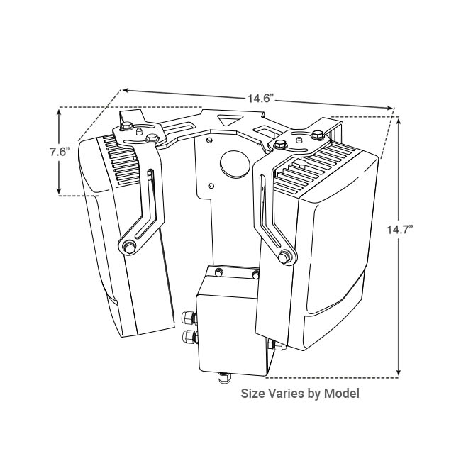 Blaze 270 Degree White LED Light, Corner Area White Floodlight - AXTON