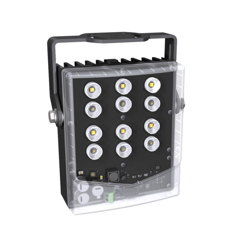 PoE Powered LED IR Illuminators & White Floodlights, Outdoor...